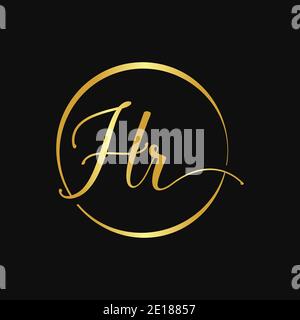 HR letter Type Logo Design vector Template. Abstract Letter HR logo ...