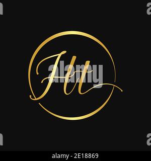 HT letter Type Logo Design vector Template. Abstract Letter HT logo ...