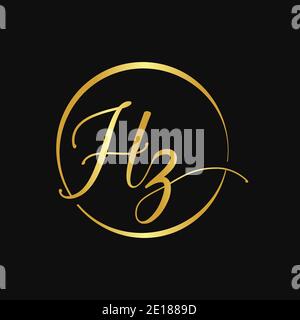 HZ letter Type Logo Design vector Template. Abstract Letter HZ logo ...