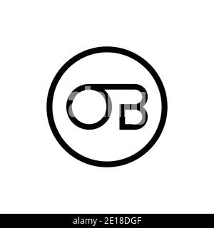 OB Logo Simple. Letter B Template Logo Design Stock Vector Image & Art ...