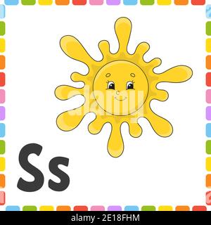 Flashcard letter S is for sun Stock Vector Image & Art - Alamy