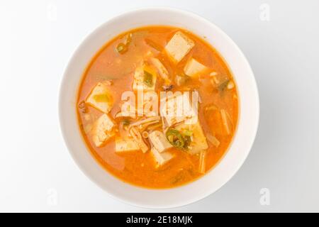 Miso stew on a white background Stock Photo - Alamy