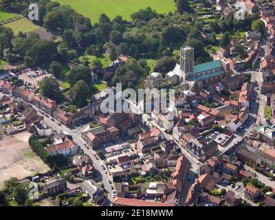 An aerial view of Howden, East Yorkshire, Northern England Stock Photo ...