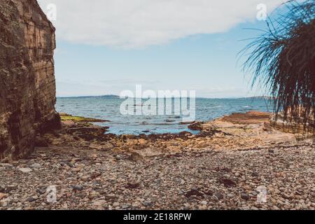 wild Tasmanian landscape during a hike to Fossil Cove with interesting ...
