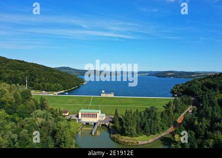 Aerial view of Velka Domasa water reservoir in Slovakia Stock Photo - Alamy