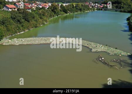 Aerial view of the polluted Ruzin reservoir in Slovakia Stock Photo - Alamy