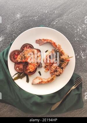red salmon slices Stock Photo - Alamy