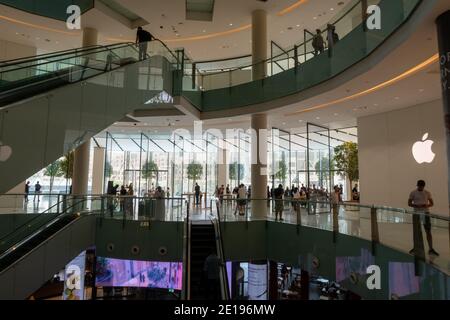Interior of the Apple store at the Dubai Mall, Dubai, United Arab ...