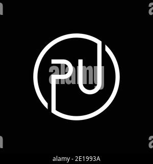 Initial PU Letter Logo With Creative Modern Business Typography Vector ...