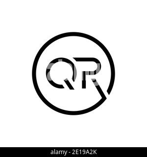 QR Q R letter logo design. Initial letter QR uppercase monogram logo ...