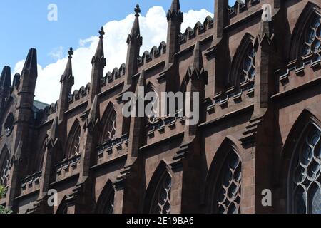 Partial view of the facade of a beautiful old cathedral Stock Photo - Alamy