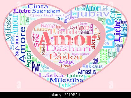 Love red, blue, green and pink vector icon set. Web icons. Flat design ...