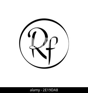 Initial rf letter Logo Design Modern Typography Vector Template ...
