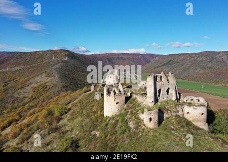 Aerial view of castle in Turna nad Bodvou village in Slovakia Stock ...