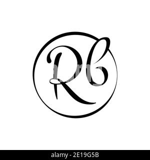 Initial RB letter linked logo vector template. Swoosh letter RB logo design. RB Logo design ...