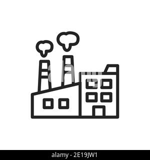 Factory icon vector. Isolated contour symbol illustration Stock Vector ...