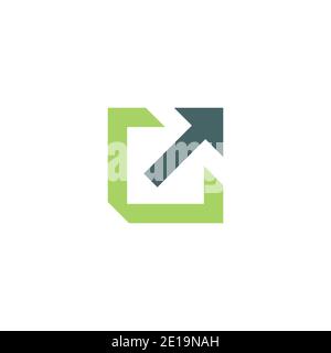 External Link Icon with Arrow and Box, Open in new window flat icon ...