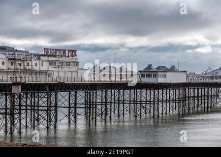 Brighton, January 5th 2021: Patchy light and consistently cold weather ...