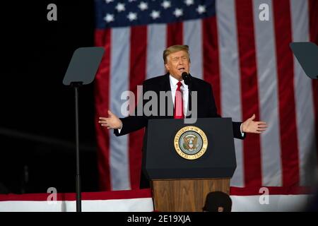 Dalton, USA. 4th Jan, 2021. President Donald Trump holds final Victory ...