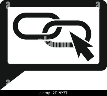 backlink icon, black vector sign with editable strokes, concept illustration Stock Vector Image ...