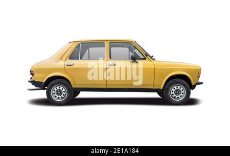 Classic Serbian car isolated on white background Stock Photo - Alamy