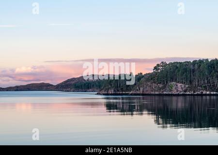 Loch Ewe, sun set Stock Photo - Alamy