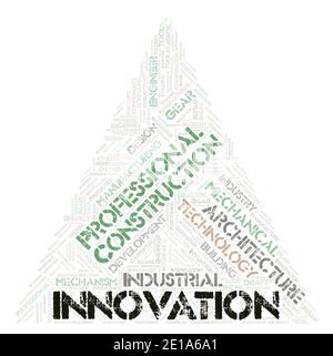 Innovation typography word cloud create with text only Stock Photo - Alamy