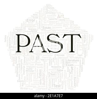 Past typography word cloud create with text only Stock Photo - Alamy
