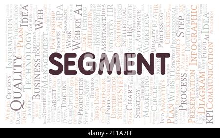 Segment typography word cloud create with text only Stock Photo - Alamy