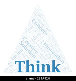Think typography word cloud create with text only Stock Photo - Alamy