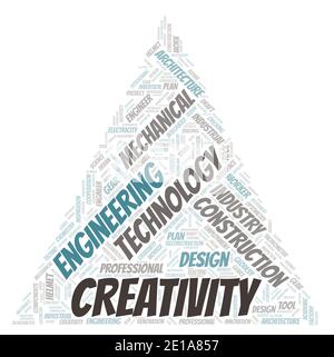 Creativity typography word cloud create with text only Stock Photo - Alamy