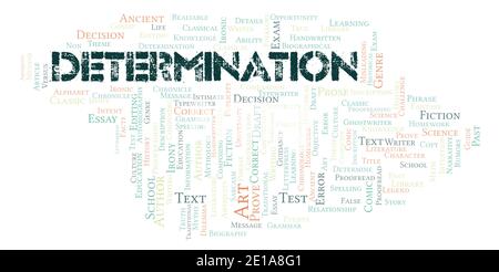 Determination typography word cloud create with text only Stock Photo ...