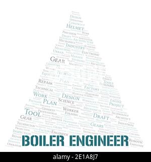 Boiler Engineer typography word cloud create with text only Stock Photo ...