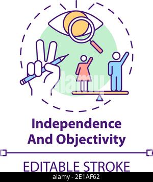 Independence and objectivity concept icon Stock Vector Image & Art - Alamy