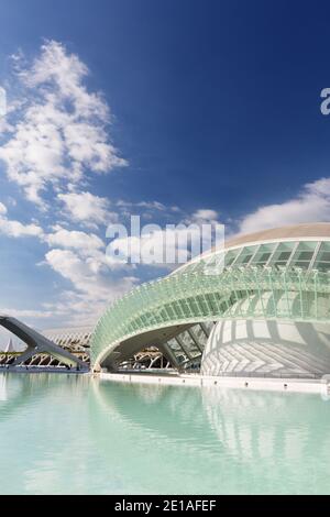 The Hemisferic IMAX dome of the City of Arts and Sciences or Ciudad de ...