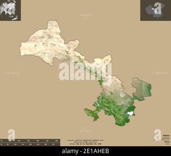 Gansu, province of China. High resolution satellite map Stock Photo - Alamy