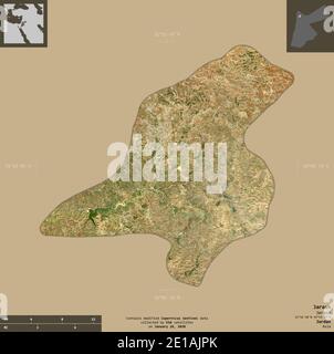 Jarash, province of Jordan. High resolution satellite map Stock Photo ...