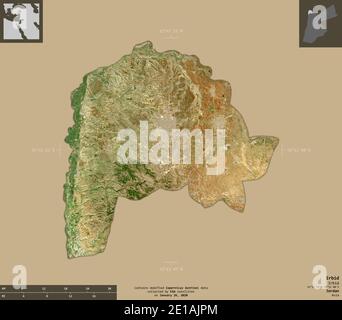 Irbid, province of Jordan. High resolution satellite map Stock Photo ...