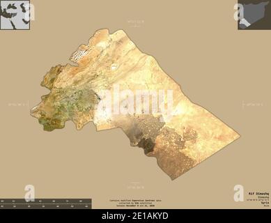 Rif Dimashq, province of Syria. High resolution satellite map ...