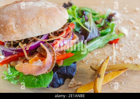 Purple onions placed on a shelf for sale inside a market Stock Photo ...