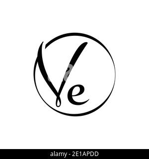 VE Letter Linked Logo for business and company identity. Initial Letter ...