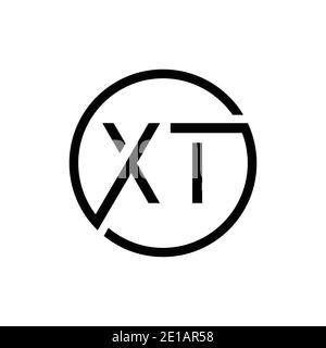 XT X T letter logo design. Initial letter XT uppercase monogram logo ...