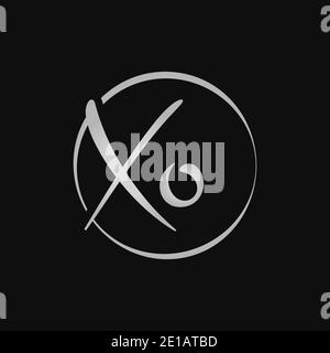 Creative Letter XO Logo Vector With Gold and Silver Colors. Abstract ...