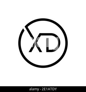 Initial XD logo, clean and modern architectural and construction logo design vector graphic ...
