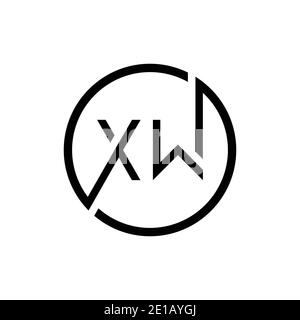 Initial XW logo, clean and modern architectural and construction logo ...