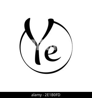 YE Logo Design Vector Template. Initial Luxury Letter YE Vector ...