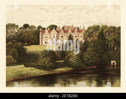 Keele Hall mansion house Keele Staffordshire England Keele University ...