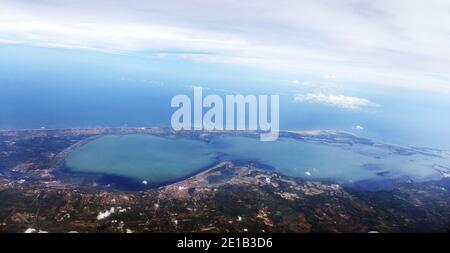 Aerial views of the Puttalam Lagoon in Sri Lanka Stock Photo - Alamy
