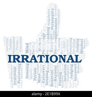 Irrational typography word cloud create with text only Stock Photo - Alamy