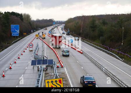 A view of the M20 Motorway in Kent, UK Stock Photo - Alamy